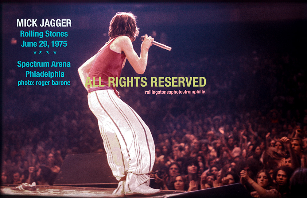 VINTAGE PHOTO “ROLLING STONES ’75 TOUR OF THE AMERICAS”: SPECTRUM ARENA ...